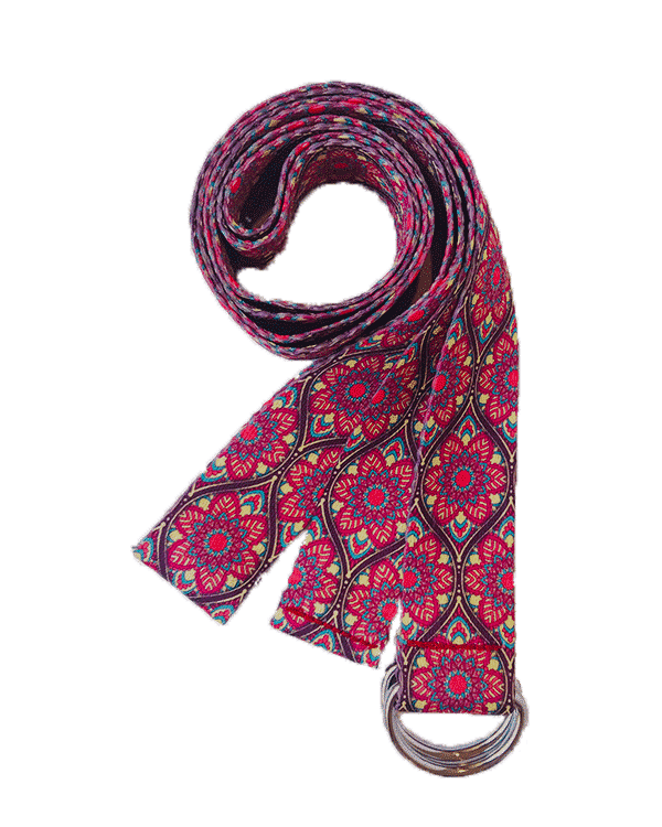 Yoga straps-Maroon Mandala | Adjustable yoga belt | South Africa